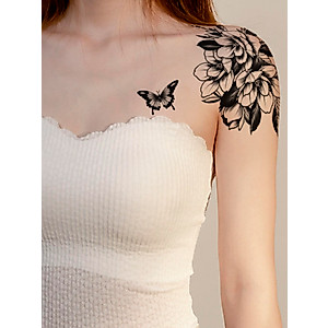 1sheet Floral Pattern Tattoo Sticker