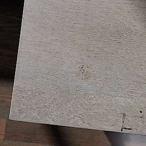 Sauder Manhattan Gate Console Table/Book Shelf, L: 66.02" x W: 15.59" x H: 35.83", Mystic Oak Finish