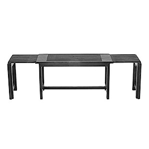 Jofran Bradford Extendable Solid Wood Hallway Bench, Grey