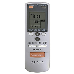 RCECAOSHAN Replacement for Fujitsu Air Conditioner Remote Control for Model AR-DL10 AR-DL12 ASU18C1 ASU18R1 ASU24C1 ASU24R1 ASU30C1 ASU18T ABU22 ABU30 ABU36 (Display in Fahrenheit Only)