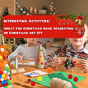 MORFEN 150 Pieces Pom Poms, 1 Inch Red Craft Pom Poms, Fuzzy Pompom Puff Balls, Small Pom Pom Balls for DIY Arts, Crafts Projects, Family Decorations