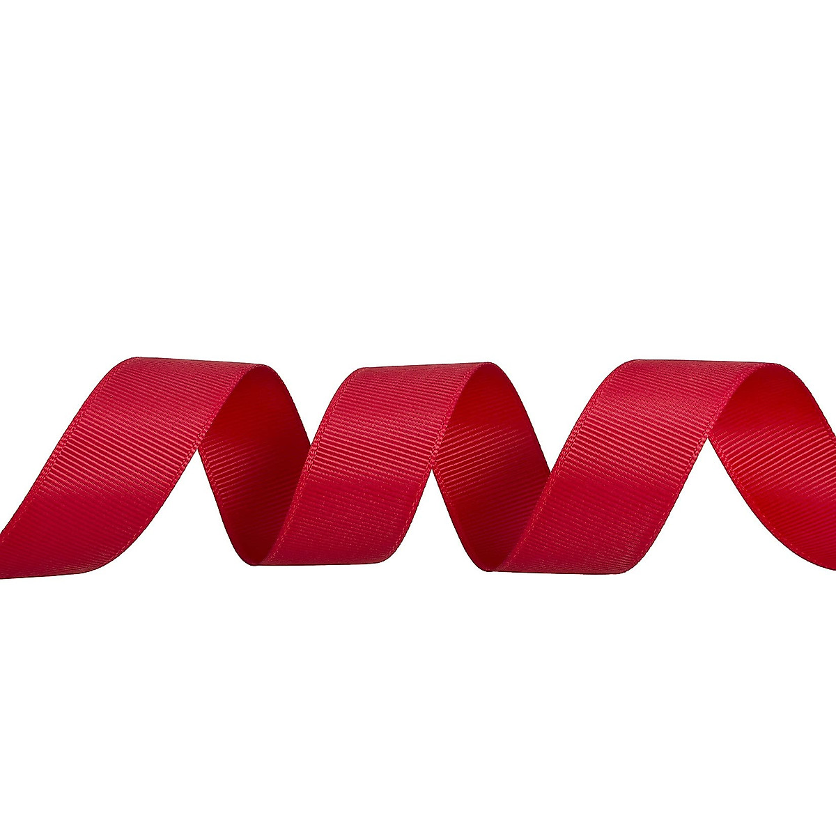 ATRBB 25 Yards 1 Inch Solid Grosgrain Ribbon Roll for Gift Wrapping DIY Hair Accessories (Red)