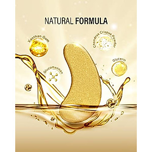 Maskiss 25-Pairs 24K Gold Under Eye Patches, Eye Mask, Eye Patches for Puffy Eyes, Eye Masks for Dark Circles and Puffiness, Collagen Skin Care Products