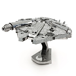 Metal Earth Fascinations Premium Series Star Wars Millennium Falcon 3D Metal Model Kit Bundle with Tweezers