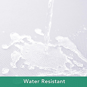 Biscaynebay Textured Fabric Tablecloths Round 70" for Tables' Diameters from 30" to 48", White Water Resistant Tablecloths for Dining, Kitchen, Wedding and Parties etc. Machine Washable