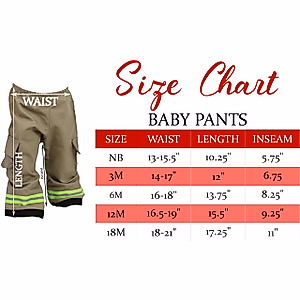Fully Involved Stitching Firefighter Tan/Yellow Baby Turnout Pants (18 Months)