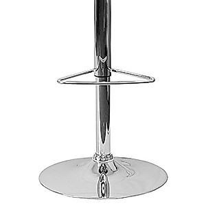 Modern Design Bar Stool Bucket Seat Design Hydraulic Adjustable Height 360-Degree Swivel Seat Sturdy Steel Frame Chrome Base Dining Chair Bar Pub Stool Home Office Furniture - Set of 2 Brown #1985