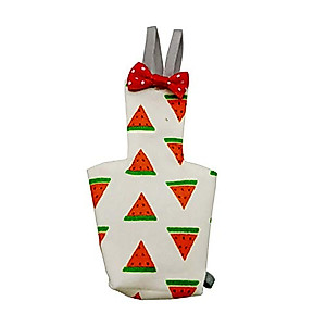 Hibye Parrot Diaper with Bowtie Cute Colorful Fruit Floral Cockatiel Pigeons Small Medium Large Pet Birds Flight Suit Clothes Washable Supplies