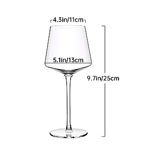 JYB&XY Red Wine Glasses Set of 4-Hand Blown Italian Style Crystal Bordeaux 22Oz Wine Glass-Clear Lead-Free Premium Blown Glassware Gift Packaging Wedding Anniversary or Birthday Gifts