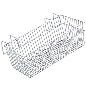IMIKEYA Wire Wall Grid Panel Wall Mount Hanging Organizer Wire Metal Storage Shelf Rack Wall Decors