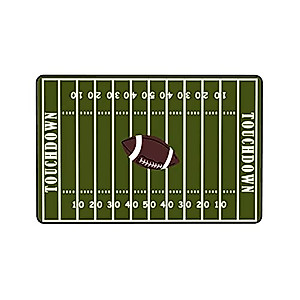 Sports AreaRug Retro American Football Field and Rugby Floor Mat Non-Slip Doormat Living Dining Dorm Room Bedroom Decor Carpet 32X20inch