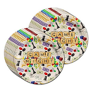 Game Night Party Supplies Set Plates Napkins Cups Tableware Kit for 16