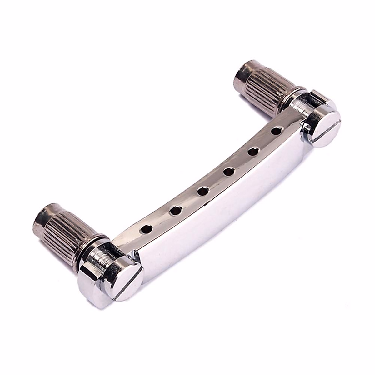Chrome Roller Saddle Tailpiece Chrome for LP SG Style Electric Guitar Replacement Parts (Silver)