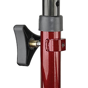 Drive Medical RTL10261RD Foldable Rollator Walker with Seat - Adjustable Handles and Seat, Red