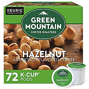 Green Mountain Coffee Roasters Hazelnut, Single-Serve Keurig K-Cup Pods, Flavored Light Roast Coffee, 72 Count