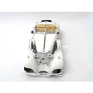 Maisuto Maisto 1/18 Mercedes Benz 500 K Type Specialroadster 1936 Mercedes-Benz premiere shea edition car model Car Die Cast Car Diecast Model off-road minicar white [parallel import goods]