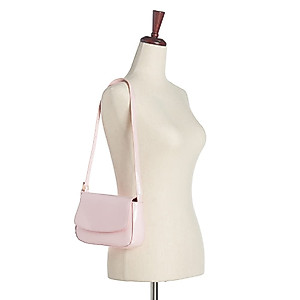 Olivia Miller Women's Fashion Leila Pink Faux Patent Leather Shoulder Bag w Adjustable Strap, Casual Trendy 90s Y2K Retro Evening Purse Handbag