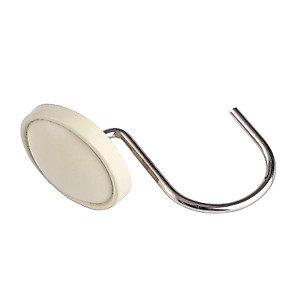 Twofishes Cream Rounds Resin Shower Curtain Hooks Set of 12 Decorative Rust Proof Resin Shower Curtain Rings Pack of 12