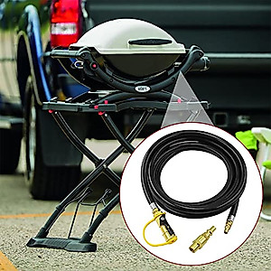MENSI 12 Feet RV Shut-Off Quick Connect Disconnect Propane Hose Conversion Kit for Weber Q Series, Weber Traveller Grill
