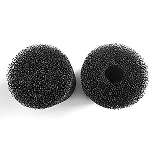 ViaAqua 2 Pack X-Large Overflow Filter Box Intake Round Pre-Filter Foam Sponge 5.91" x 4.13" for Aquariums and Ponds (Coarse 25PPI)