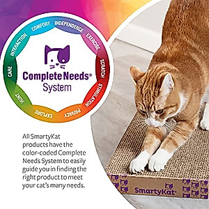 SmartyKat Scratch Up Corrugated Hanging Cat Scratcher, Catnip Infusion Technology - Brown, Single Wide