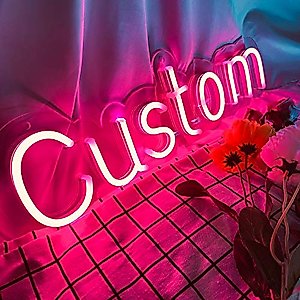 SELICOR Personalized Neon Signs Led Neon Signs Light for Bedroom Wedding Birthday Party Home Décor Custom Neon Sign Bar Store Logo Neon Sign (1 Line Text, Max 48")