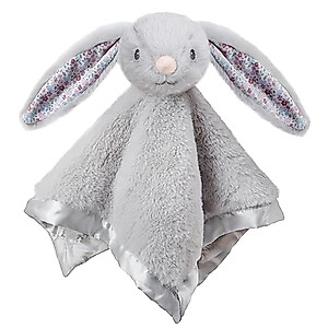 BEILIMU Bunny Baby Security Blanket Soft Plush Baby Snuggle Toy Lovely Stuffed Animals Easter Day Shower Gift for Boys, Girls, Newborn Infants, Grey 14 Inch