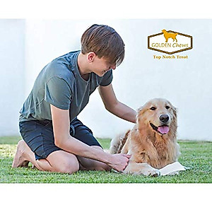 GOLDEN Chews Natural Rawhide Chips. Premium Long-Lasting Dog Treats with Thick Cut Beef Hides (2 Pounds)