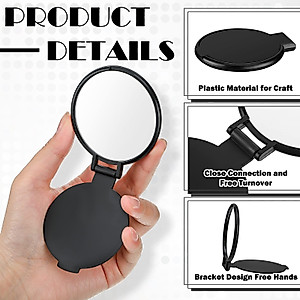 150 Pieces Mini Folding Round Compact Portable Pocket Mirror Bulk Travel Makeup Small Vintage Mirror for Cosmetic Purse Bag Women Daily Use, Black and White