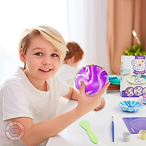 Craft 'n Clay - Jewelry Dish Making Kit for Kids Ages 8-14 Year Old - Best DIY Arts & Crafts Kits Easter Gifts - Creative Toys for Preteen & Teenagers Art Projects - Girl Birthday Gift Ideas