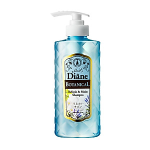 Moist Diane Natural & Organic Moisturizing Hair & Scalp Shampoo with Pump for Women & Men for Dry & Damaged Hair, Japanese Hydrating Botanical Refresh & Moist Haircare Products, 16.2 Fl Oz/480ml