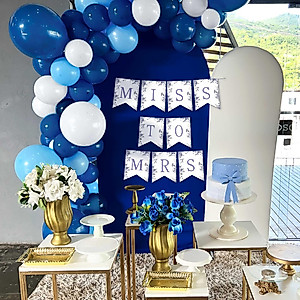 JeVenis Blue Miss to Mrs Banner Something Blue Before I Do Banner for Women Something Blue Bridal Shower Decoration Blue Bridal Shower Bachelorette Engagement Wedding