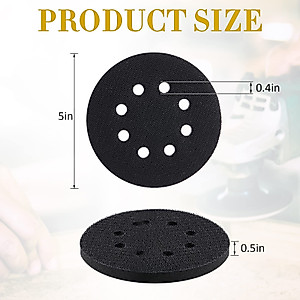 10 Pcs Soft Density Interface Pads 5 Inch 8 Holes Hook and Loop Sponge Cushion Buffer Backing Pad Foam Sanding Interface Pads for Orbital Sander Automotive Woodworking Polishing