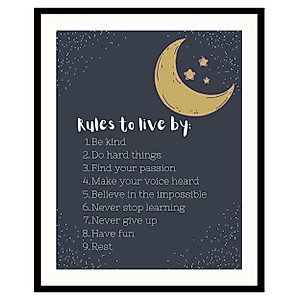 Roxbury Row Space Themed Bedroom Decor for Kids, Outer Space Room Decor, Moon and Stars Nursery Decor, Space Bedroom Decor for Boys, Space Nursery Decor, Space Wall Decor (8x10 Unframed-Stars)