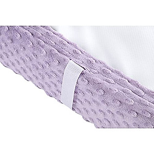 Solid Changing Table Pad Cover Cradle Sheet, Fits 32"/34''x16" Contoured Diaper Changing Pad, Ultra Soft Cozy Minky Dots Plush Changing Table Covers, Breathable Wipeable Removable (Orchid)