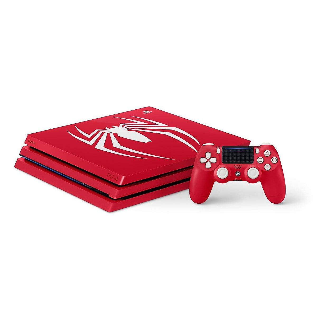 Playstation 4 Pro 2TB SSHD Limited Edition Console - Marvels Spider-Man Bundle Enhanced with Fast Solid State Hybrid Drive (Renewed)