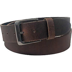 Ashford Ridge Made in England 38mm Full Hide Real Leather Belt - Soft Vintage Brown Medium