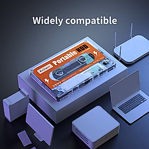 Kinhank 2TB External Hard Drive Built-in 120,000+ Classic Games, Batocera 33 System, Retro Game Console Compatible with 70+ Emulators, HDD Support for Windows/Laptop/PC/Linux,Plug&Play