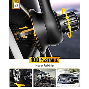 AiHiwvol Phone Holder for Car [Longer Steel Hook] Air Vent Car Phone Mount Universal Extension Arm Cell Phone Holder Car Vent Hands Free Clamp [Thick Case Friendly] Compatible with All Smartphones