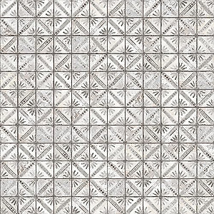 SomerTile FPEHMMKGR Harmonia Kings Marrakech Grey 13" x 13" Ceramic Floor and Wall Tile, White