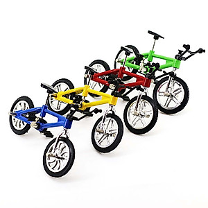 LAFEINA Mini Bike Bicycle Accessories Model Toys for 1/10 Scale RC Crawler Car SCX10 TRX4 Tamiya CC01 D90 D110 (Green)
