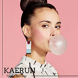 KAERUN 12 Pairs Women's Tanjiro Earrings Anime Demon Slayer Earrings Cosplay Fashion Double-sided Acrylic Alloy Resin Earrings