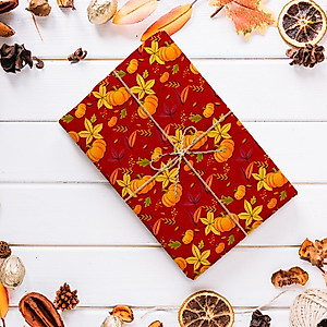 JarThenaAMCS 12Pcs Fall Cotton Fabric Bundles Pumpkin Maple Leaf Mushroom Acorn Fat Quarters Autumn Thanksgiving Quilting Patchwork for DIY Craft Home Party Decor, 18 x 22 Inch