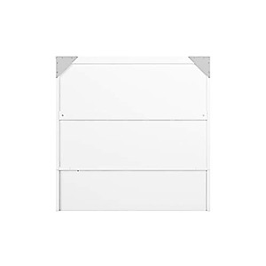 AFI Southampton Murphy Bed Chest with Charging Station, Twin XL, White