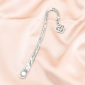 bobauna Scottish Thistle Bookmark Sassenach Themed Jewelry Scotland Gift for Outlander Fans (Knot Bookmark)