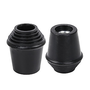 BQLZR Bass Drum Threaded Rubber Feet 1.32x1.14 Inch Black with Metal Washer Pack of 4