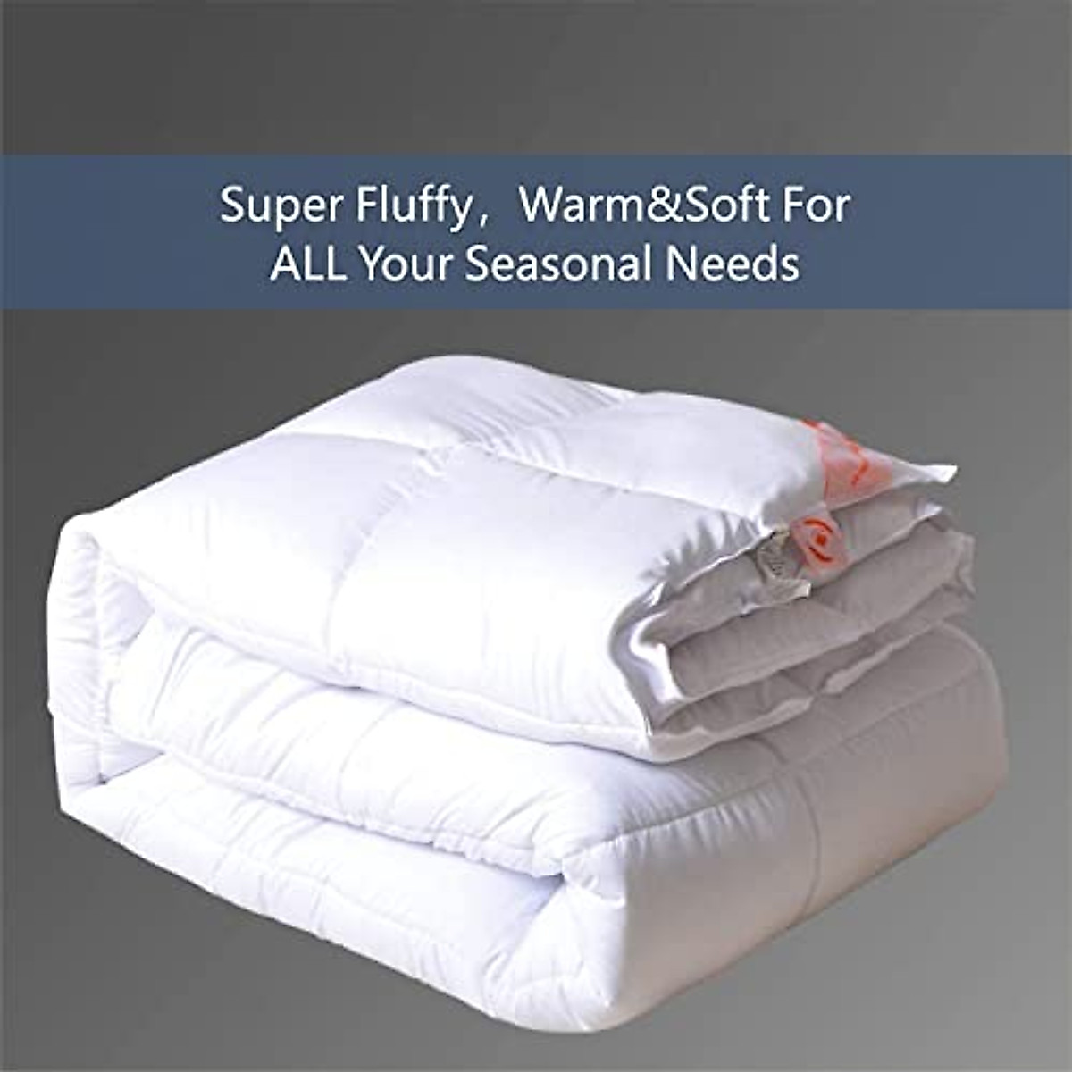 MAPLE DOWN Soft California King Size Comforter Duvet Insert-Down Alternative Comforter-Lightweight Fluffy Breathable Machine Washable(White, California King)