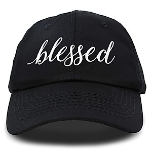DALIX Blessed Women's Baseball Cap Soft Cotton Dad Hat in Black