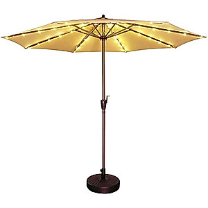 Solar Patio Umbrella Lights Cordless Parasol String Lights With Clip Umbrella Pole Light Solar Powered Waterproof for 7-10foot Umbrella Outdoor Lighting Beach Deck Garden Party Decoration