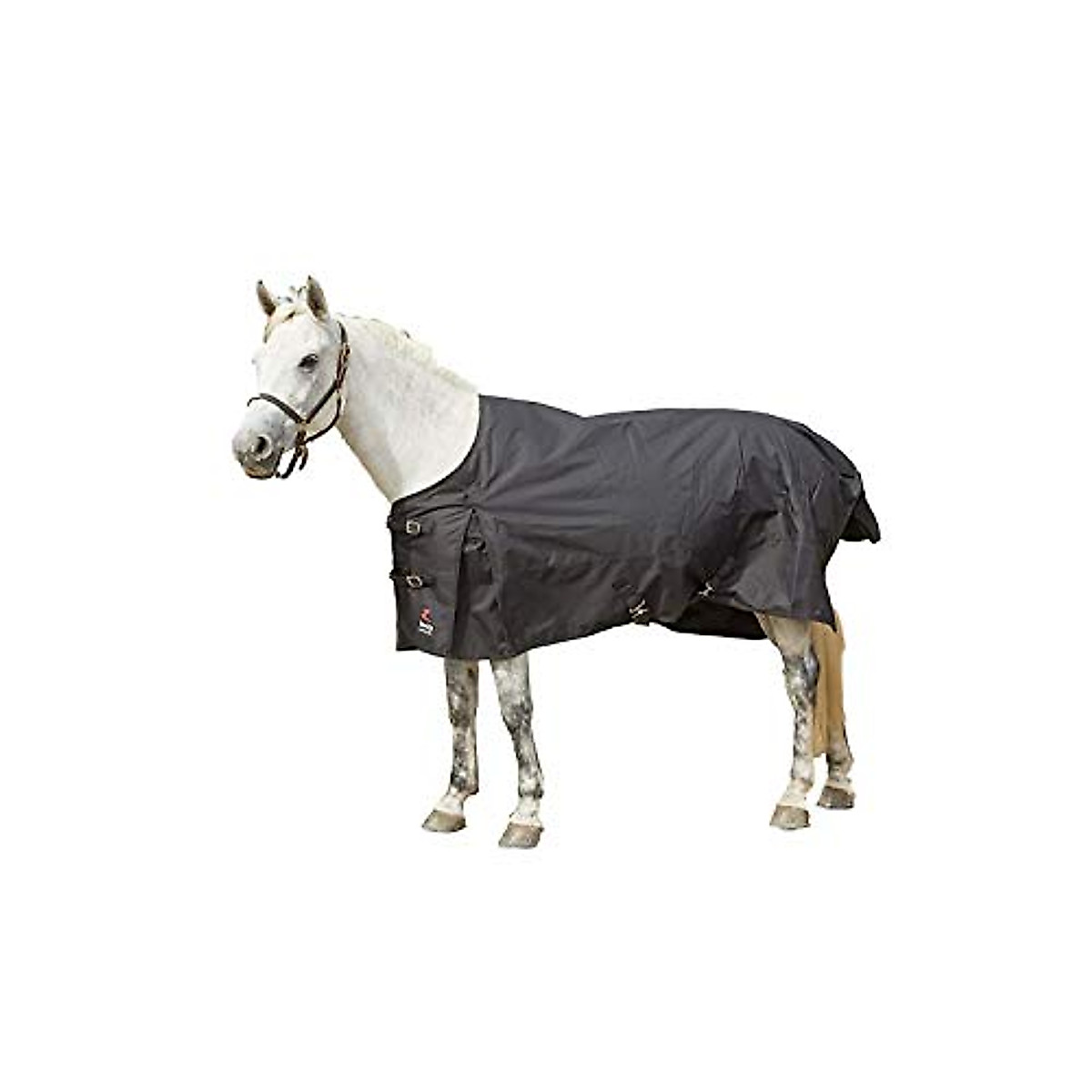 HORZE Nevada Medium Weight 1200D Waterproof Horse Turnout Blanket (200g Fill) - Dakota Black - 78"